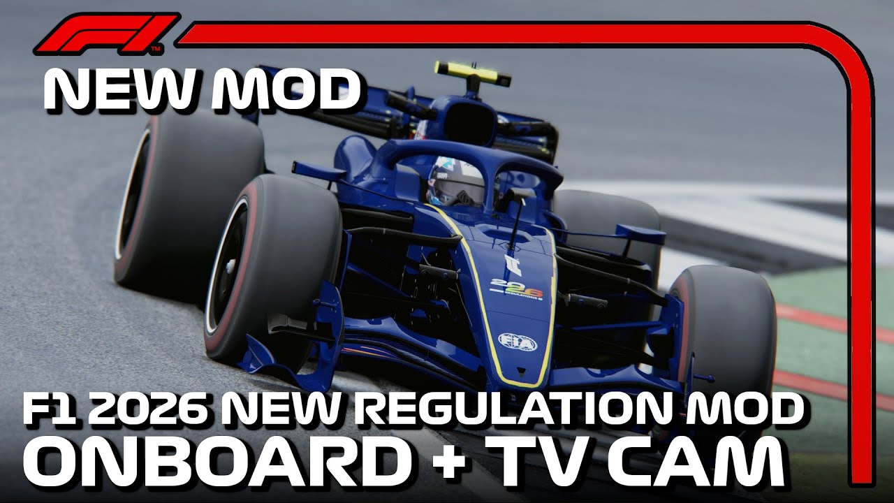 New MOD F1 2026 New regulation mod Onboard + TV cam Formula Hybrid X ...