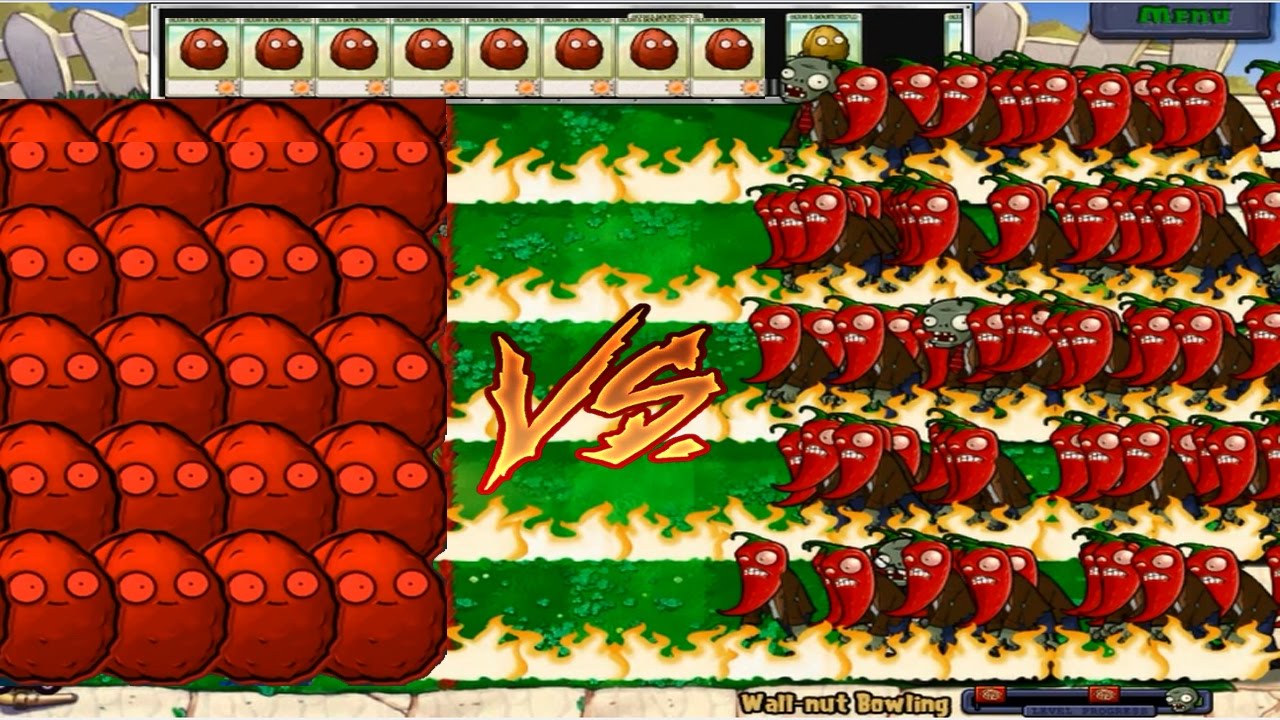 Giant Plants Explode-o-nut vs Jalapeno Zombie Epick Hack PVZ - YouTube