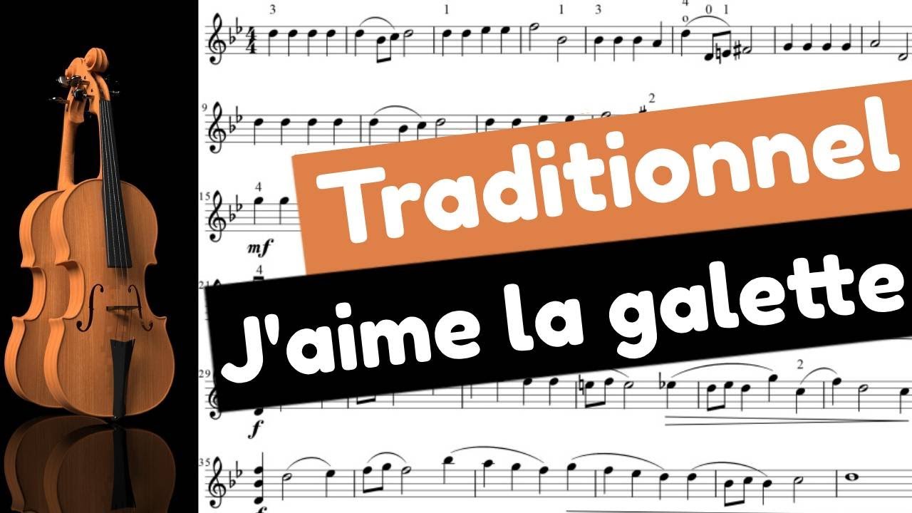 J'aime la galette pour violon - Débutants - Comptine - YouTube