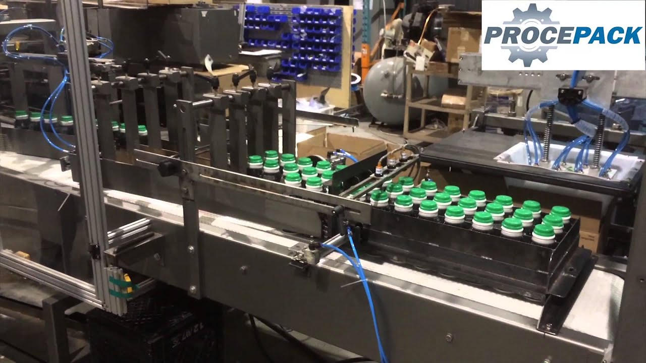 Procepack - Chocolate milk case packer - YouTube