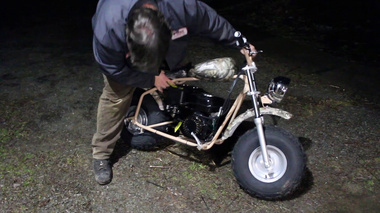 Coleman CT200U-EX mini bike first start and run - YouTube