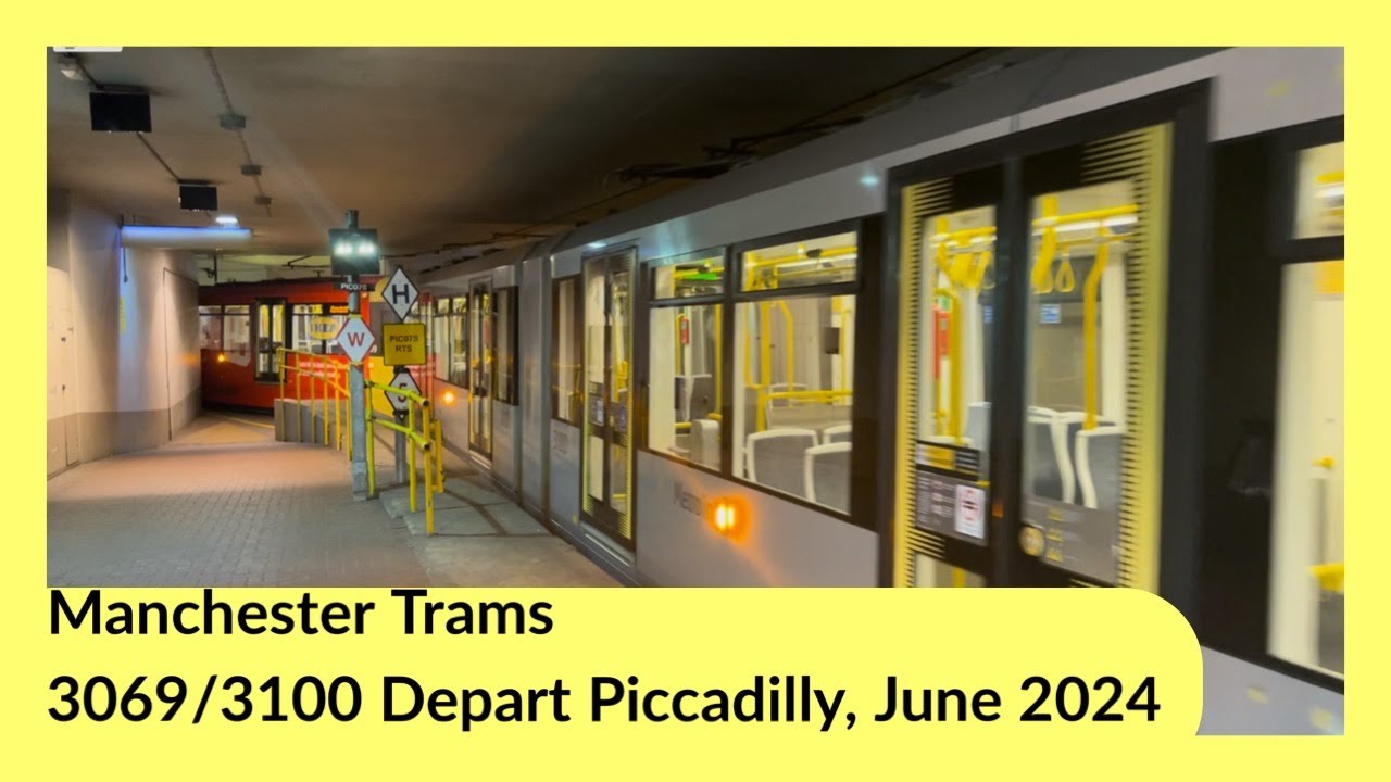 Manchester Metrolink Trams, 3069/3100 Depart Piccadilly Undercroft ...