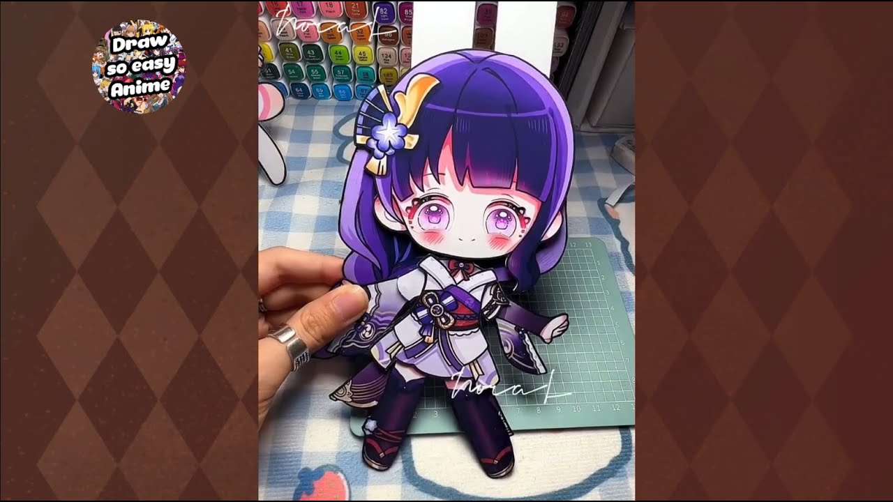 [🐾paper diy🐾] TUTORIAL MAKE MOVING PAPER DOLL | Draw so easy Anime ...