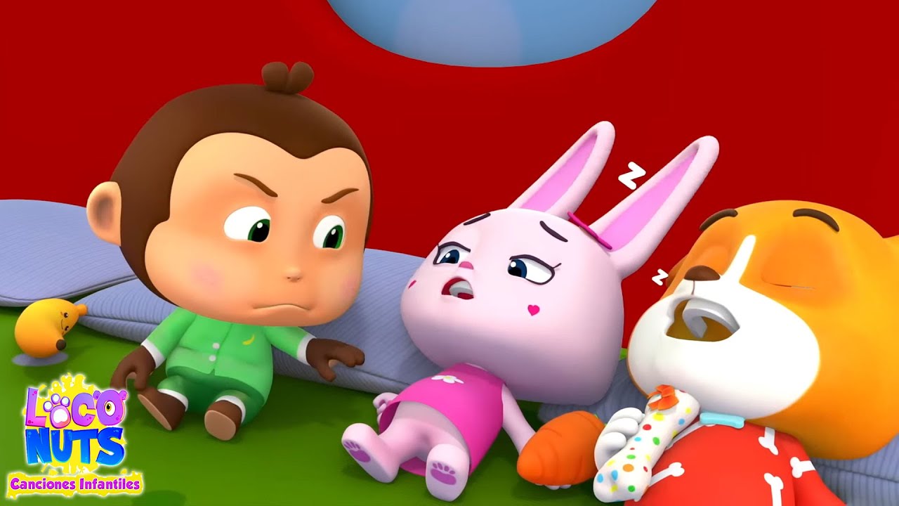Cinco en la Cama Poemas de Guardería para Niños por Loco Nuts - YouTube