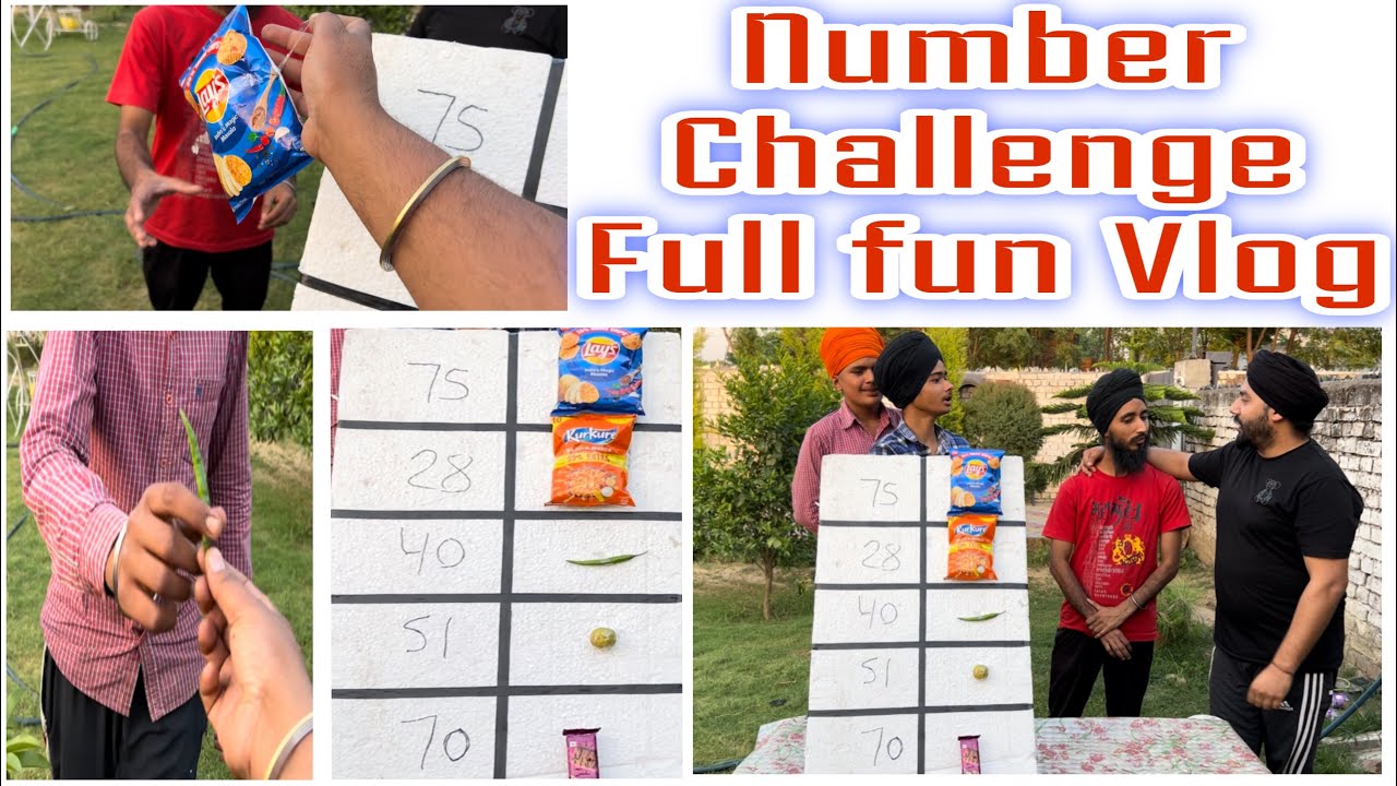 Number Challenge 👍 , Full enjoy , Full Vlog kro check kinu mirch 🌶️ ...