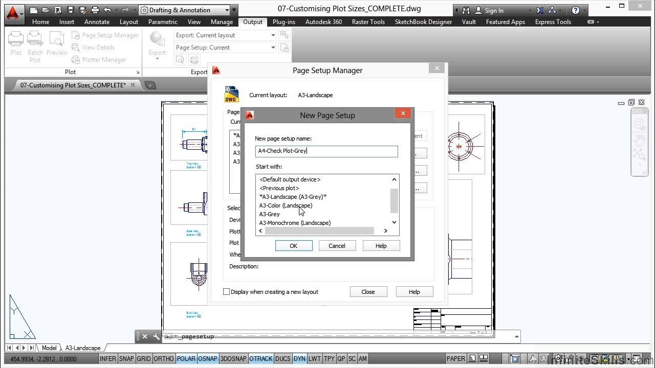 AutoCAD Plotting and Publishing Tutorial | Customizing Plot Sizes - YouTube