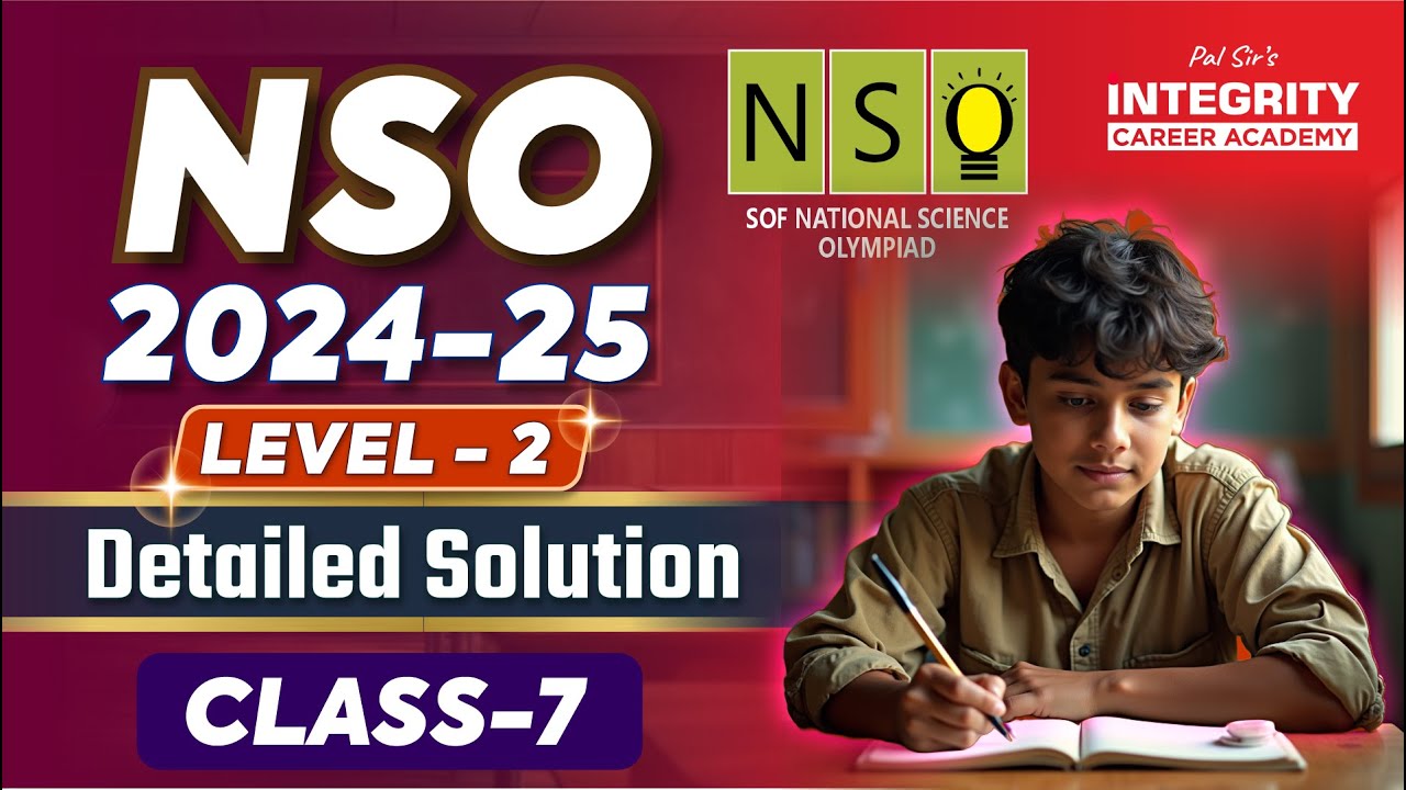 Class 7 NSO Level - 2 Previous Year Question Paper Solution l 2024 NSO ...