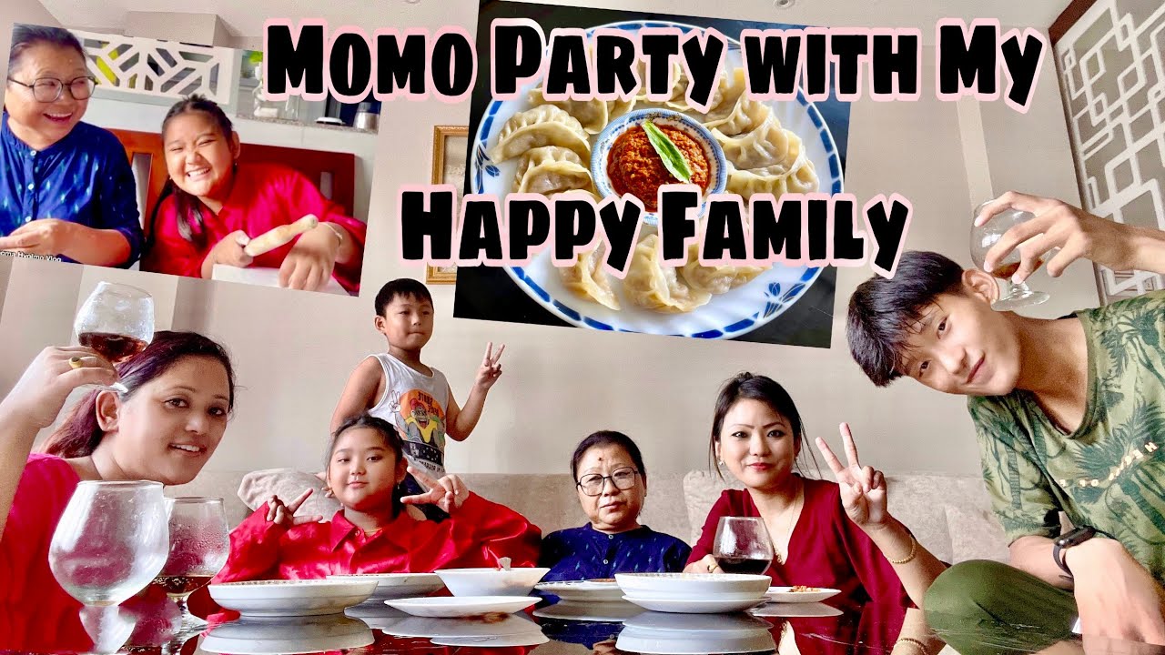 Momo Party with My Happy Family | Momo Recipe | Uden target to eat 50 ...