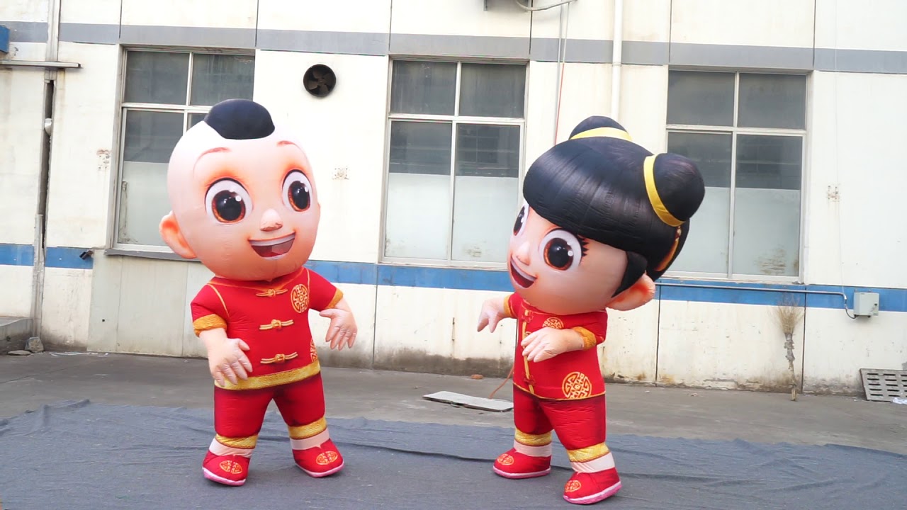 inflatable chinese mascot cartoon walking inflatable lucky doll model ...