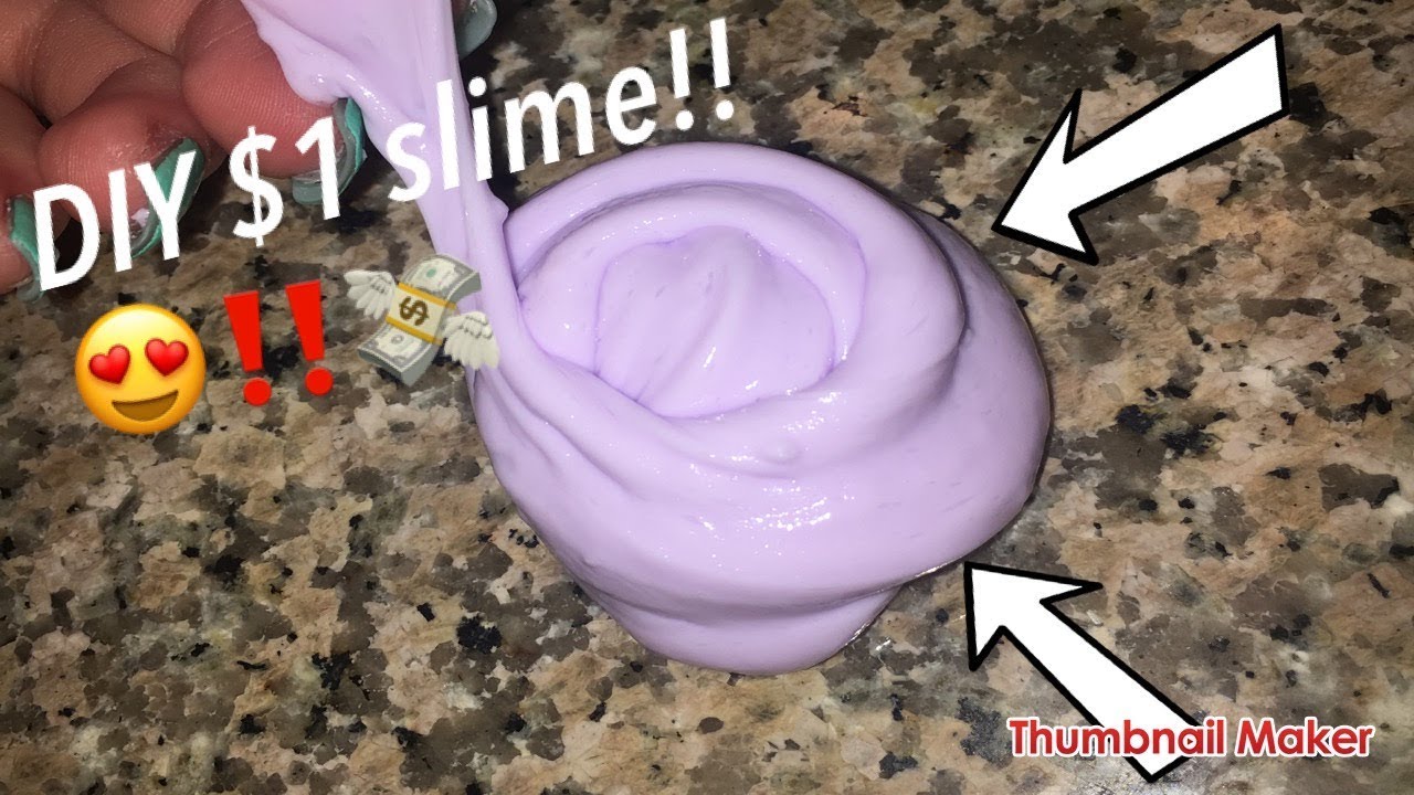 DIY $1 dollar store fluffy slime - YouTube