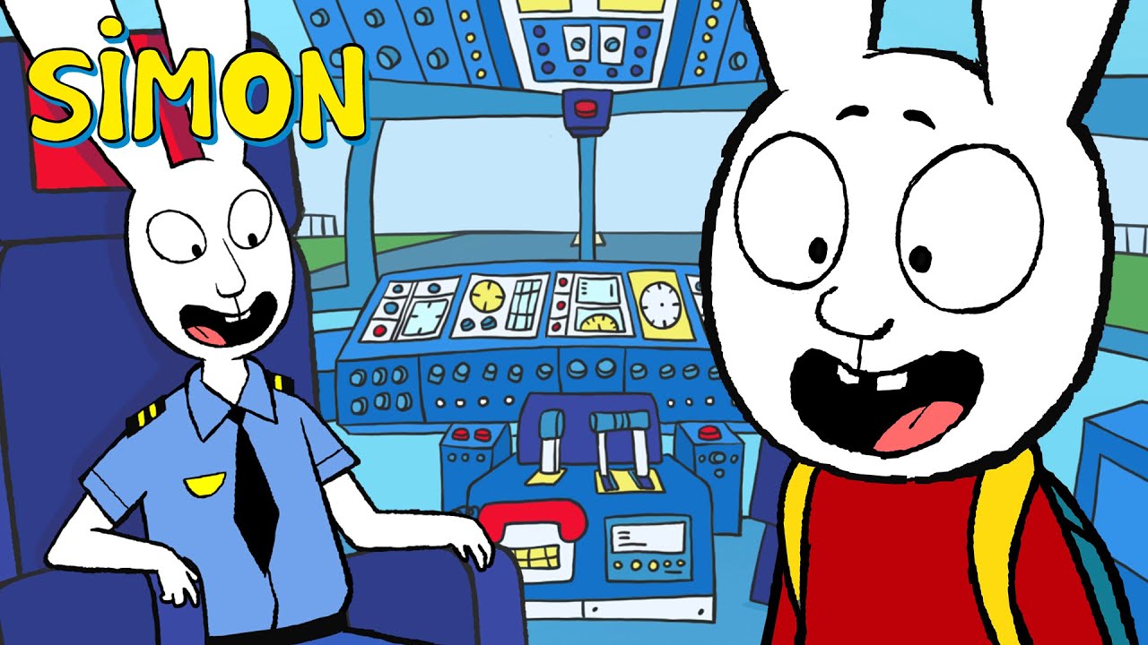 Simon and Gaspard travel by plane alone ️☁️🌍 Simon | Cartoons for ...