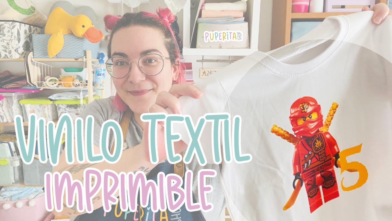 TUTORIAL CAMISETA CON VINILO TEXTIL IMPRIMIBLE | PRIMERA VEZ QUE LO USO - YouTube