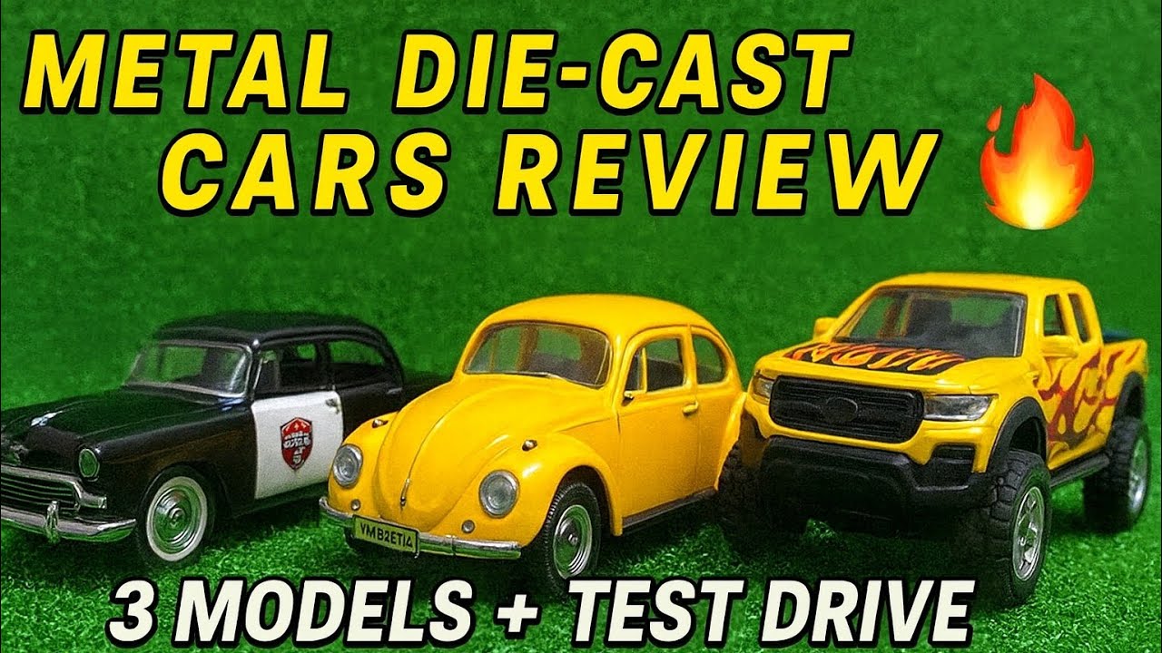 "Metal Die-Cast Cars Review 🚗🔥 3 Models + Test Drive & 3D Assembly ...