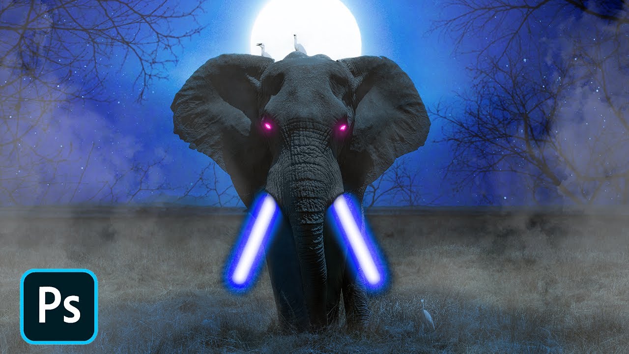 Photo Manipulation with Glow and Smoke effect in Photoshop - YouTube