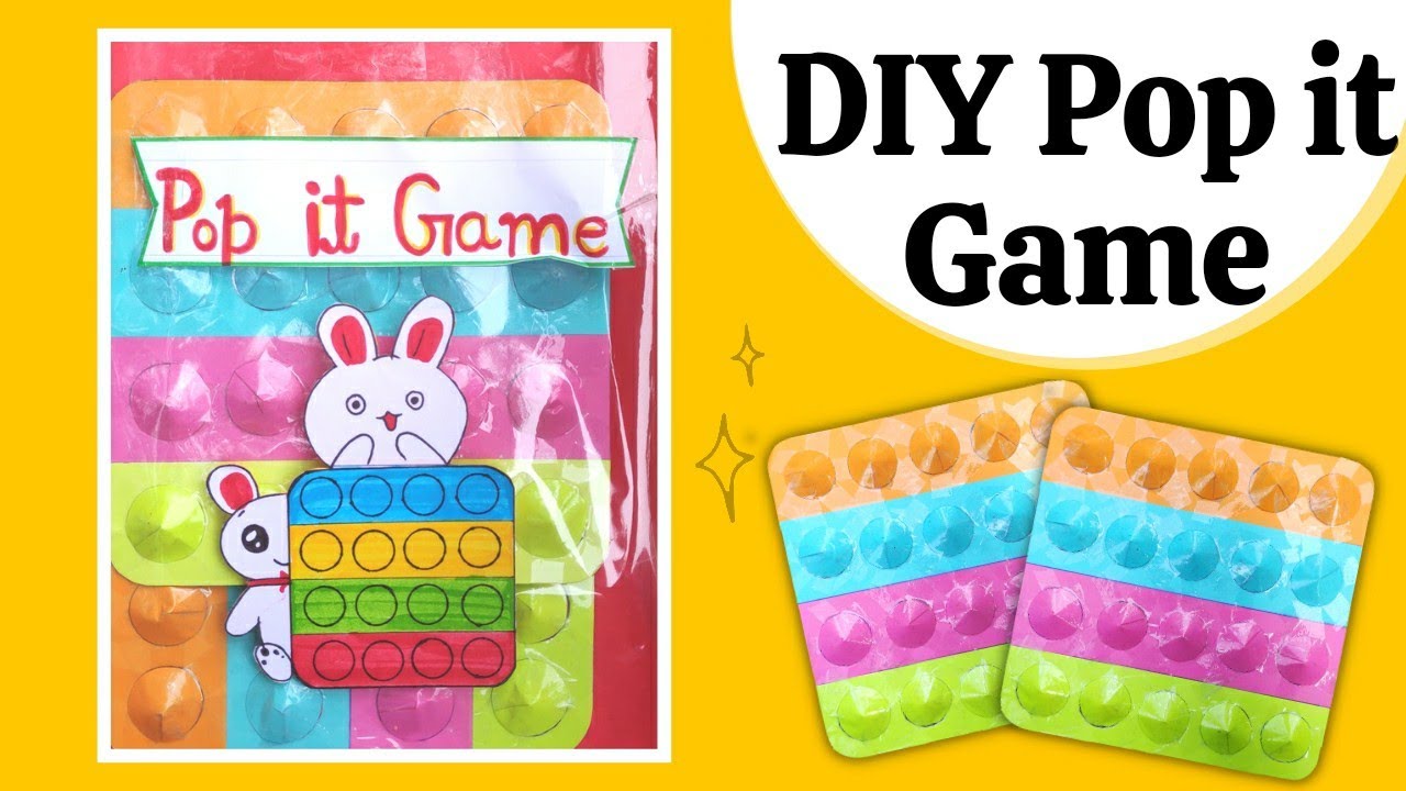 DIY POP IT GAME | HOW to make pop it | Paper Craft ideas | DIY Crafts ...