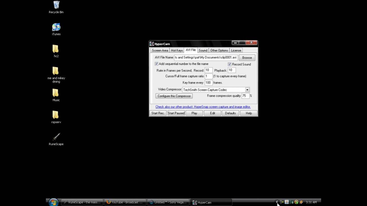 The best hypercam 2 settings - YouTube