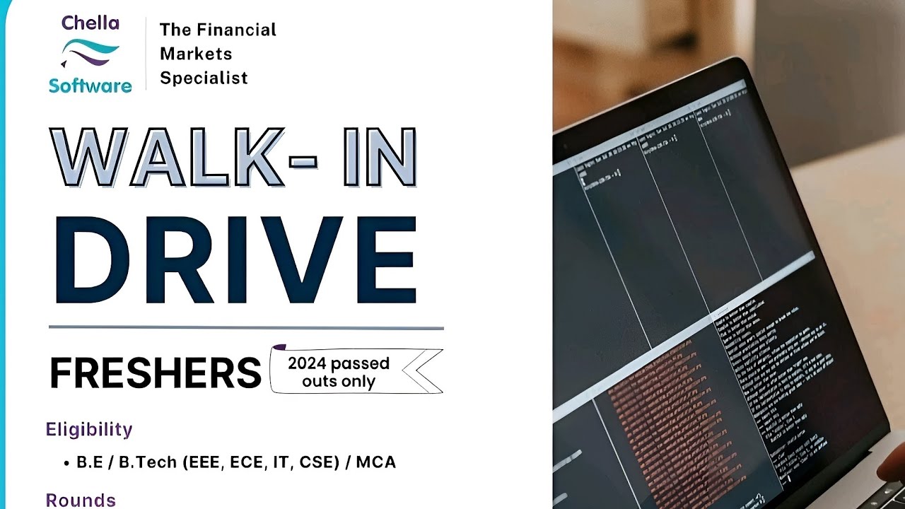 Chella Software: Walk-In Drive for Freshers - 2024 Pass Outs Only - YouTube