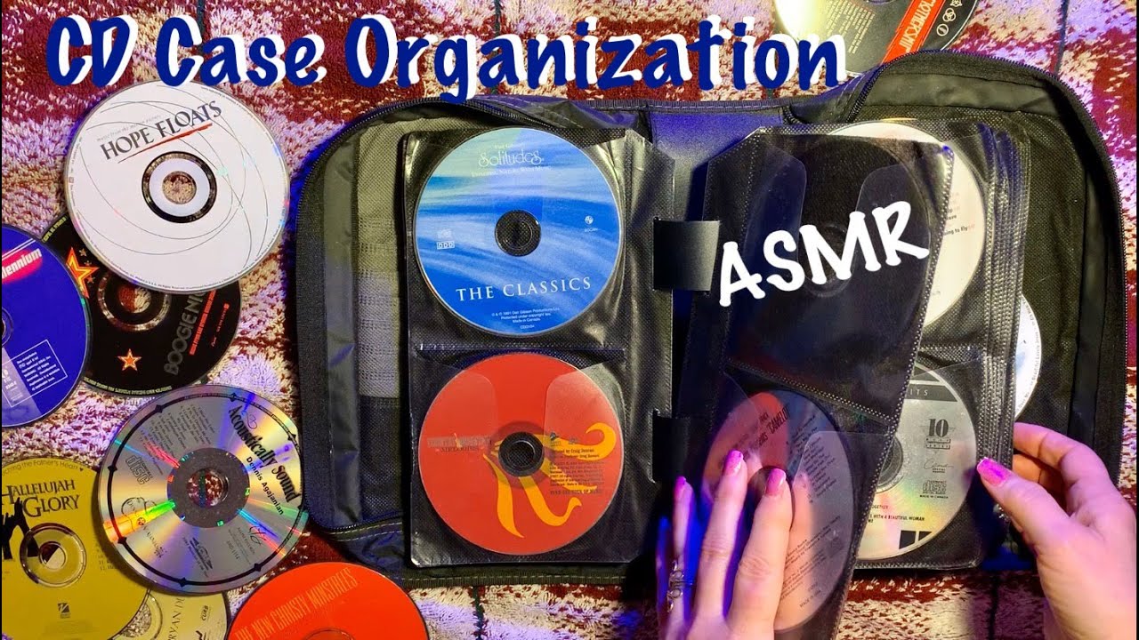 ASMR Request/CD Case Organization (No talking) Plastic crinkles - YouTube