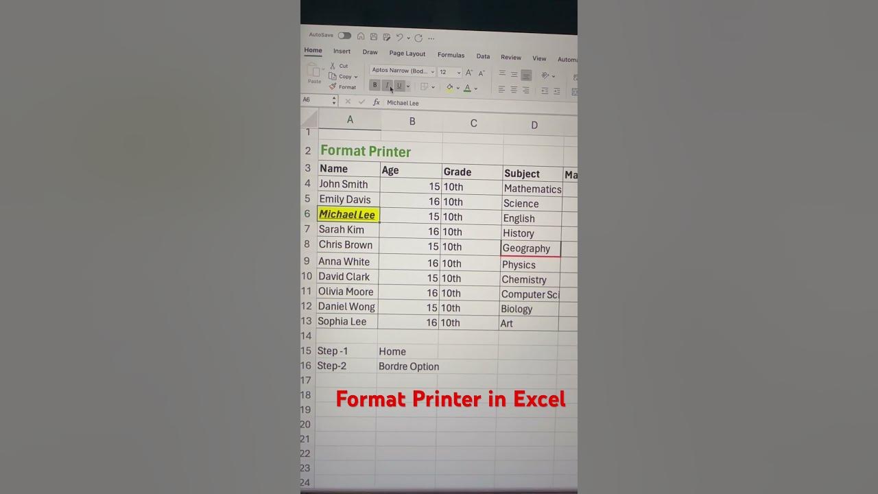 Format Printer in Excel @Gen-Z-Techie #excel #microsoftoffice #exceltricks #exceltips - YouTube