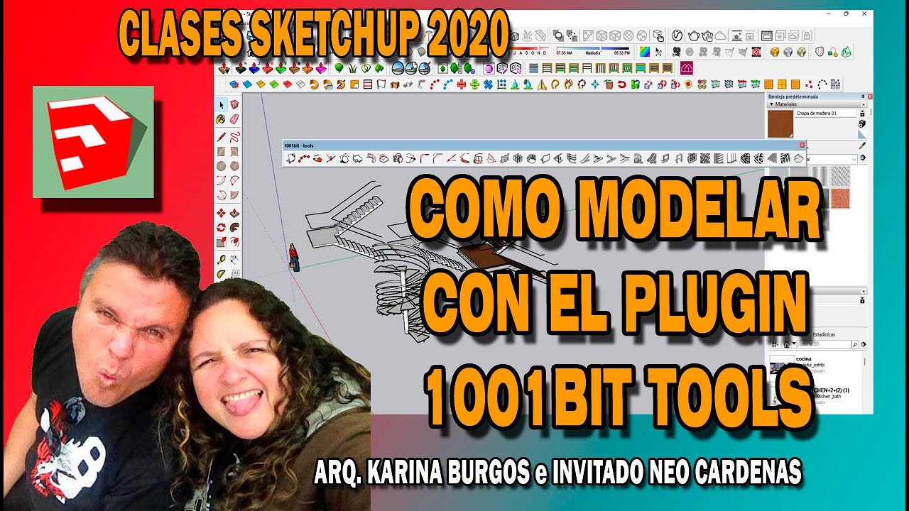 COMO MODELAR CON EL PLUGIN 1001 BIT TOOLS de Sketchup, escaleras ...