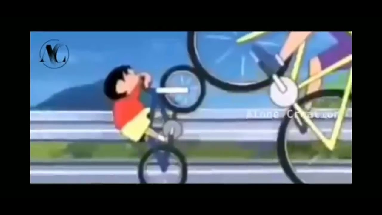 shinchan cycle race and tum tum song - YouTube