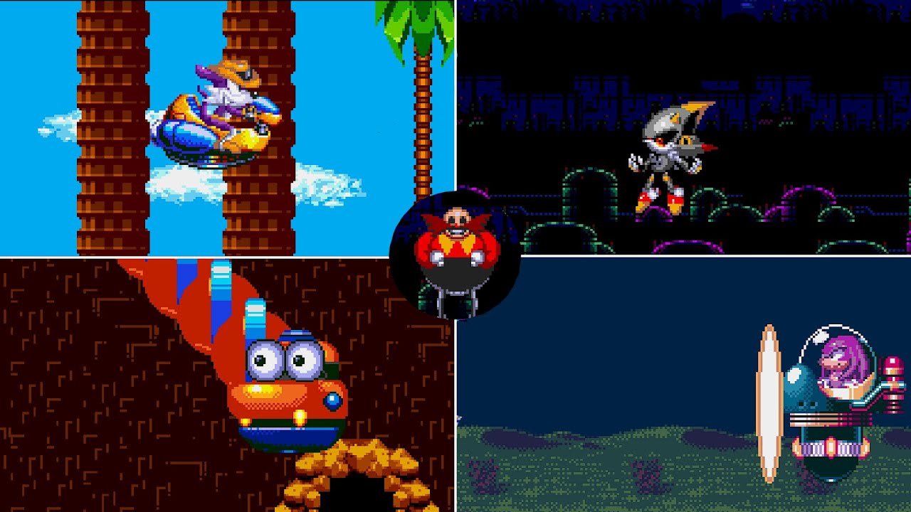 Sonic Triple Trouble 16 bits - All bosses(UPDATED) - YouTube