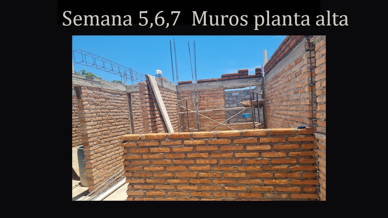 Muros de segunda planta //semana 5// Casa INFONAVIT - YouTube