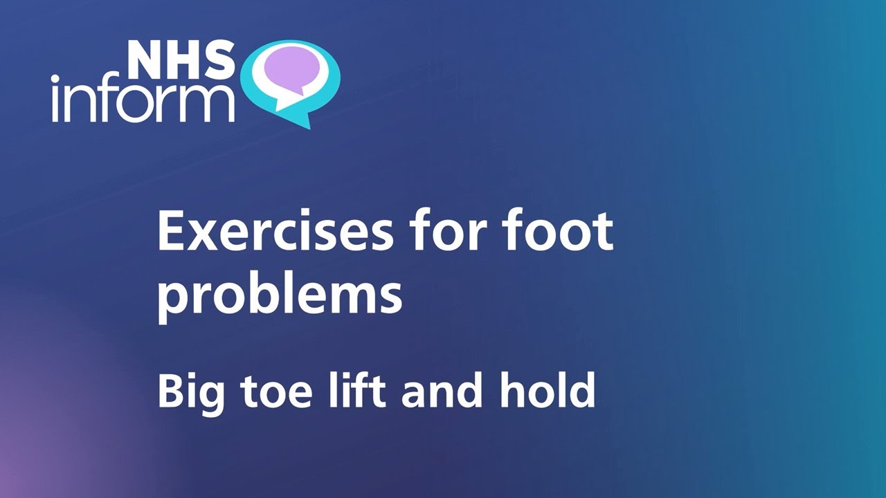 Big toe lift and hold - YouTube