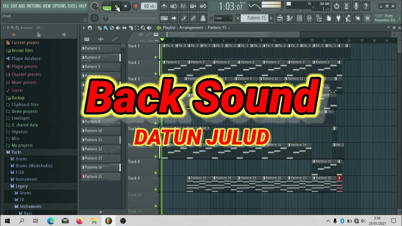DATUN JULUD//BACKING TRACK//SOUND TRACK SAPE - YouTube