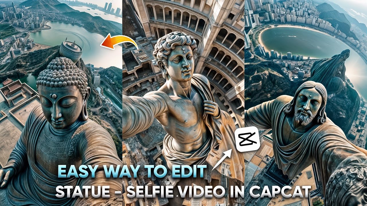 Easy Way To Edit This New Trending Statues Selfie Video In CapCut - Mr ...