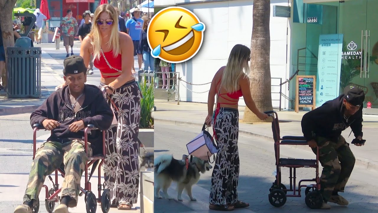 🔥Hilarious WHEELCHAIR Prank 😂🤣 - YouTube