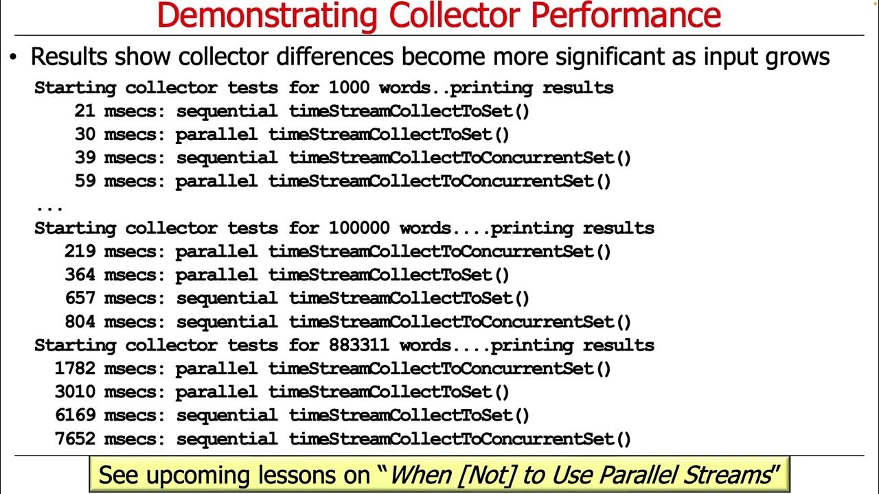 Java Parallel Streams Internals: Demo’ing Collector Performance - YouTube