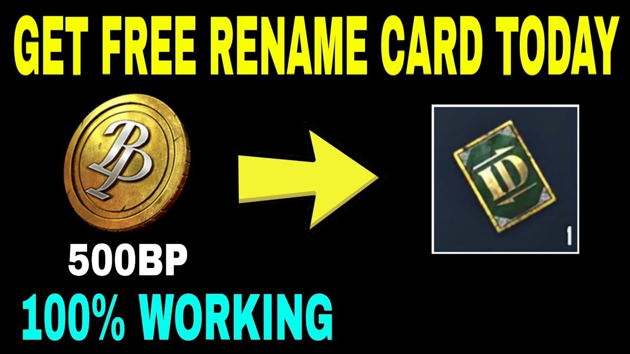 How To Get Free Rename Card In Pubg Get 2 Free Rename Cards 101 how-to-get-free-rename-card-in-pubg-get-2-free-rename-cards-101