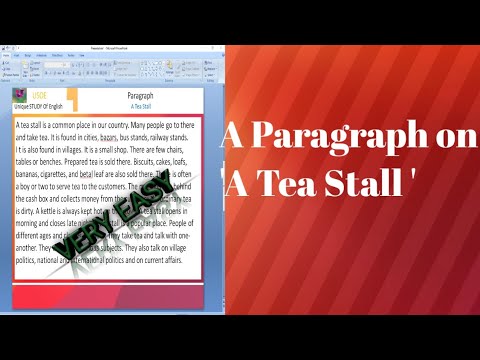 A Paragraph on A Tea Stall for class 6-10। - YouTube