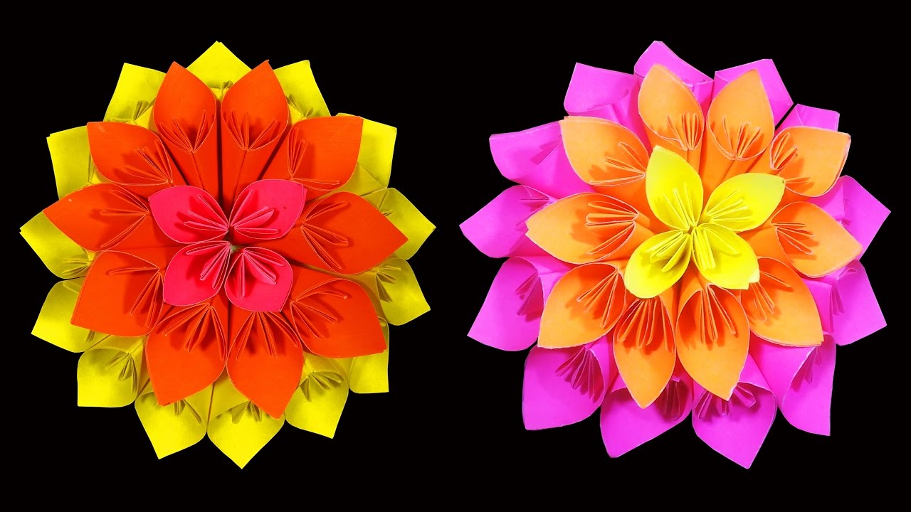 How to Make A Beautiful Kusudama Flower : HD - YouTube