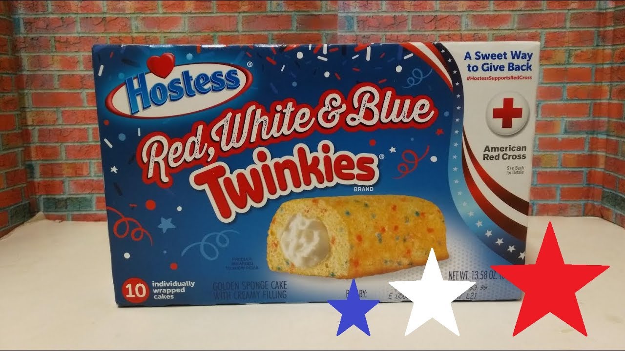 Hostess Red,White & Blue Twinkies Food Review & Taste Test - YouTube