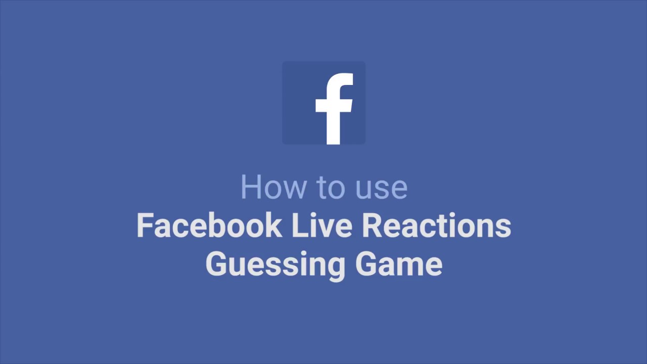 Facebook Live Reactions Guessing Game Tutorial - YouTube