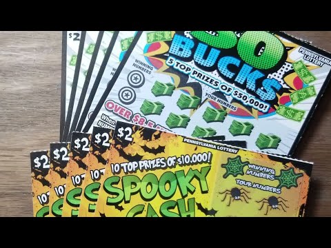 2's for Tuesday. Spooky Cash & 50 bucks. lottery scratch tickets. - YouTube