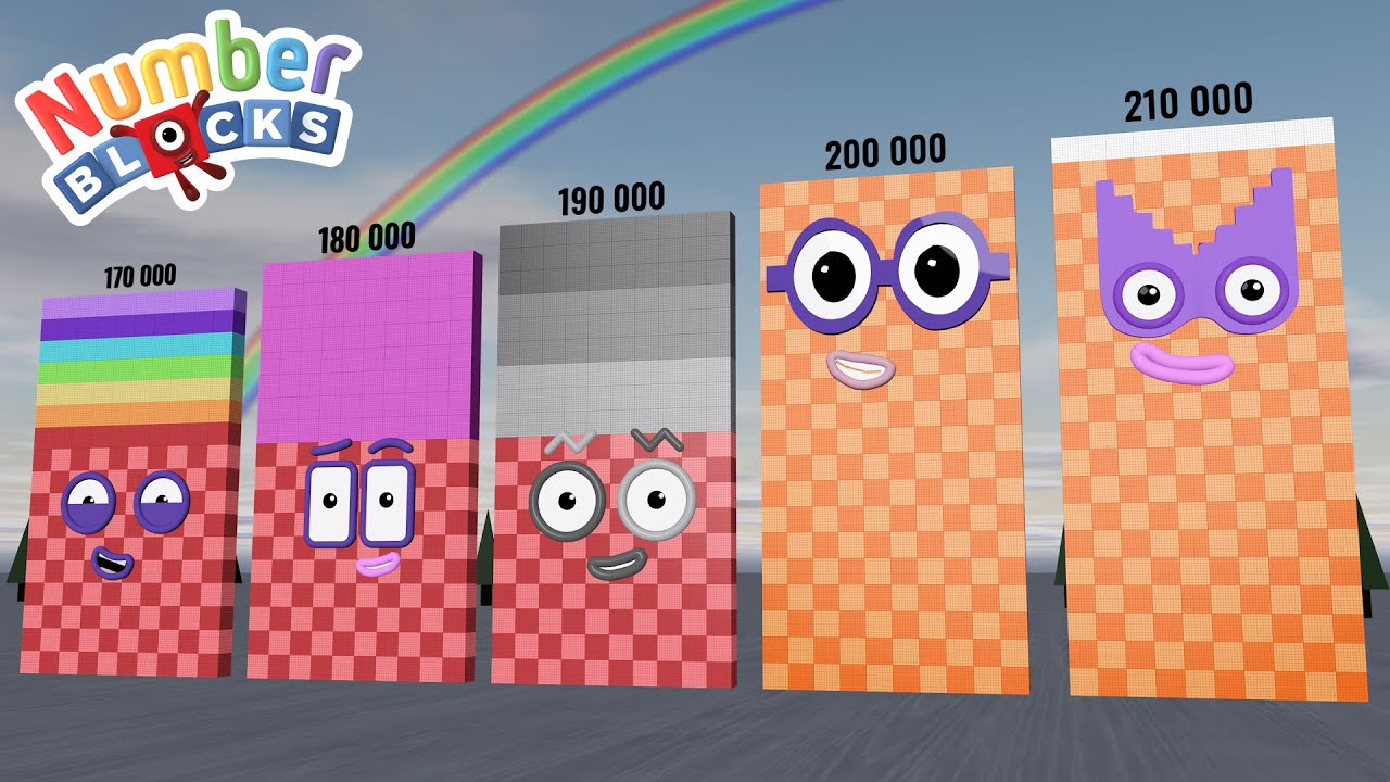 Comparison Numberblocks the Tens 10 10 000 to 210 000 Numberblocks ...