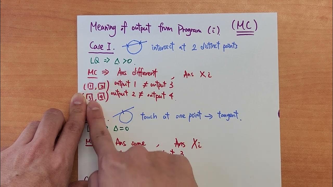 Equation of Circle Program Function 2 Extra (Meaning of Output from Equation of Circle Program ...