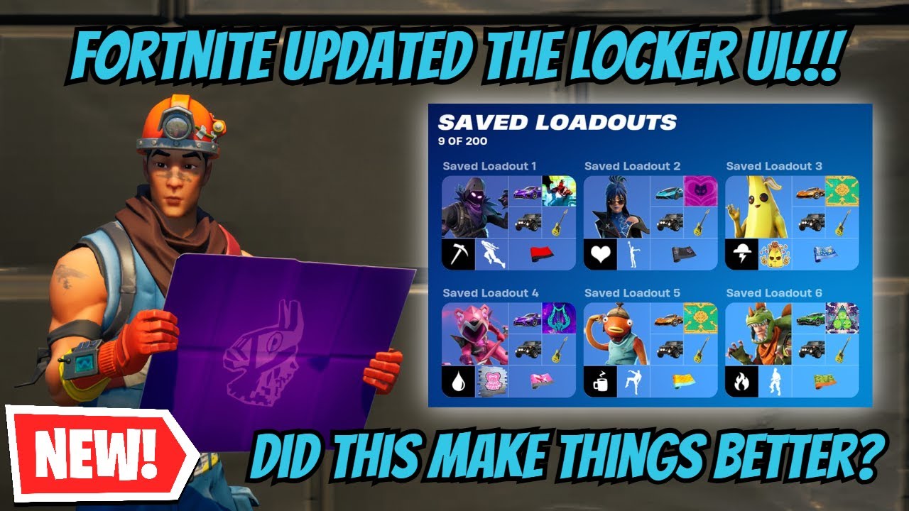 Fortnite Finally *UPDATED* The Locker UI! - YouTube