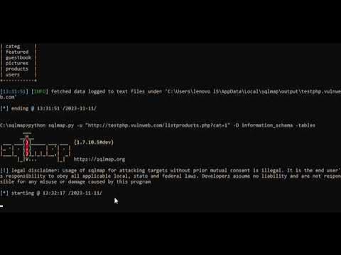 How to use sqlmap on a windows pc - YouTube