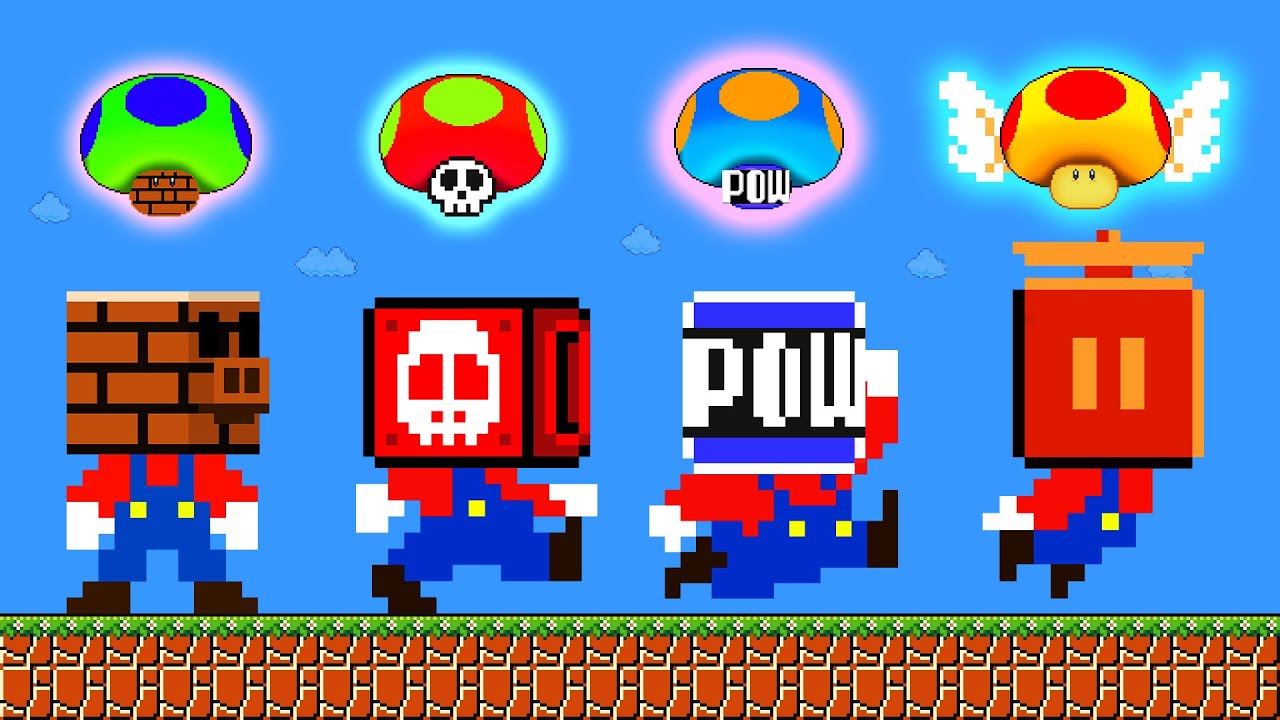 Mario All Powerups in New Super Mario Bros #4 | Game Animation - YouTube