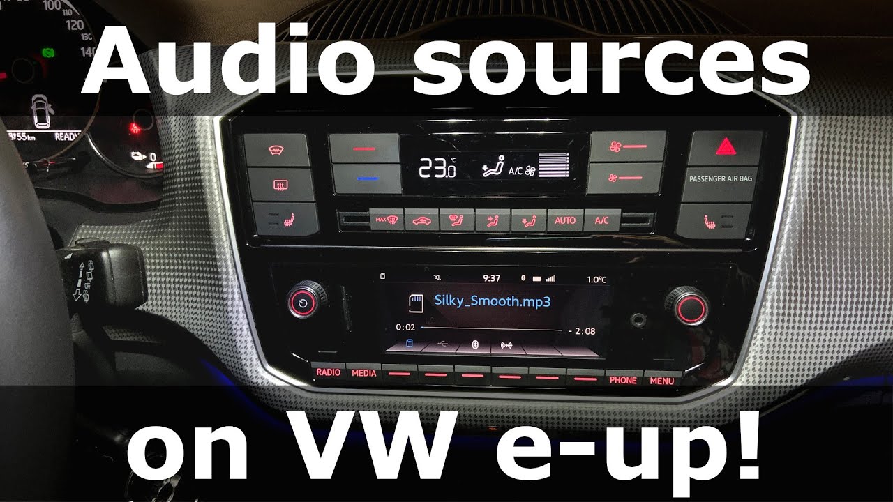 Audio sources on media system in Volkswagen e-up - YouTube