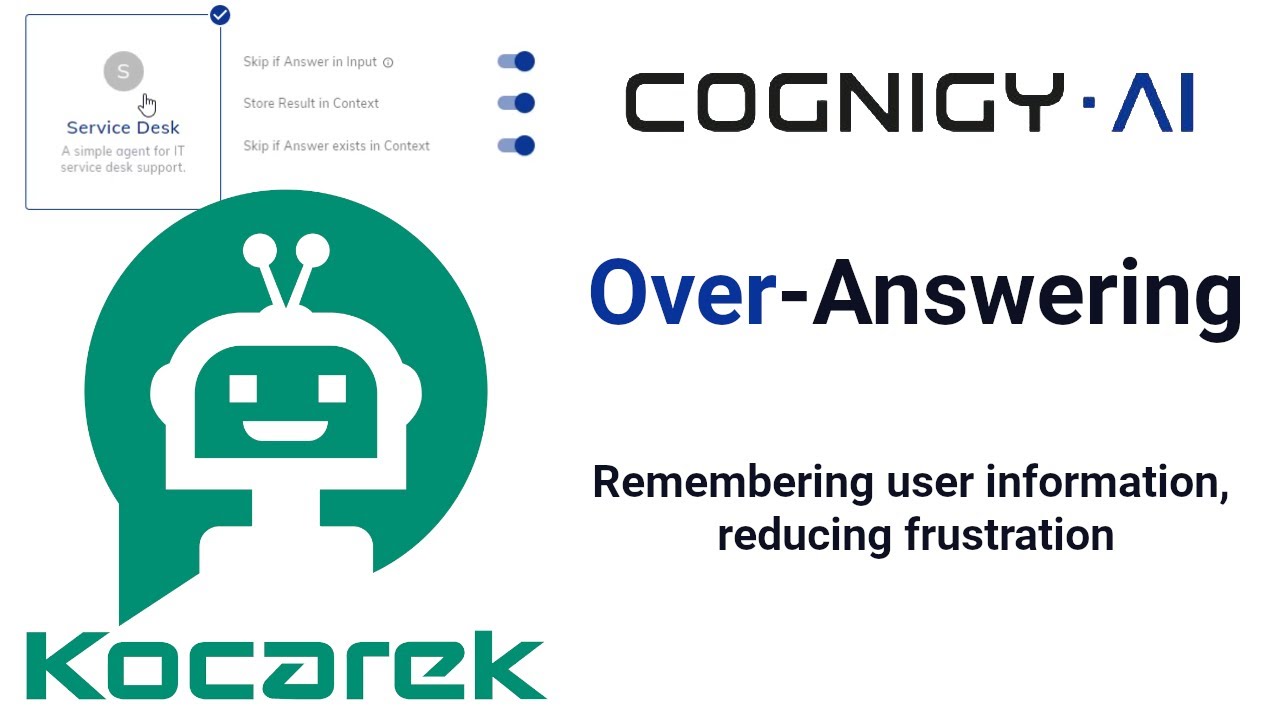 Cognigy AI Tutorial - Over Answering | Kocarek Chatbot Development ...
