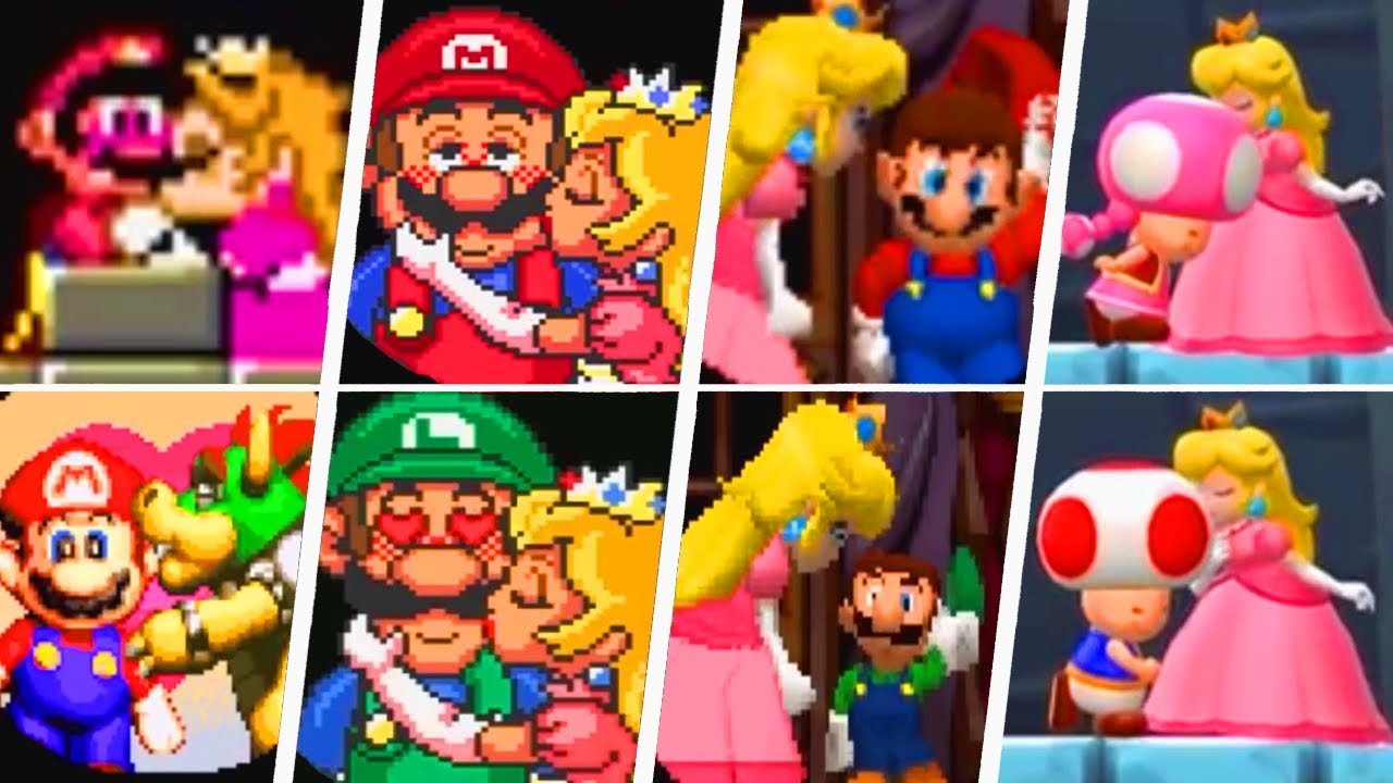 Evolution of Super Mario Kisses (1990 - 2018) - YouTube