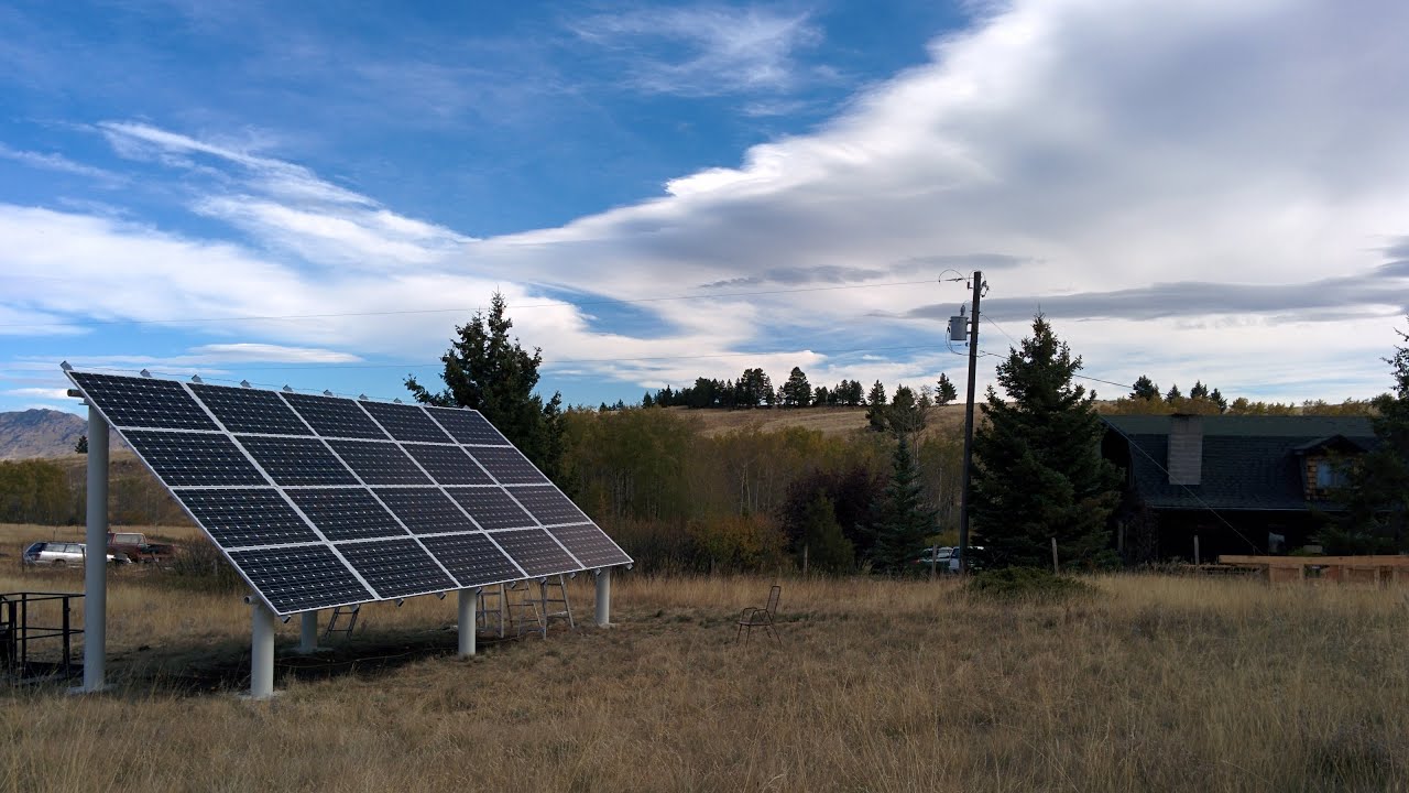 Montana Solar Array Installation - YouTube