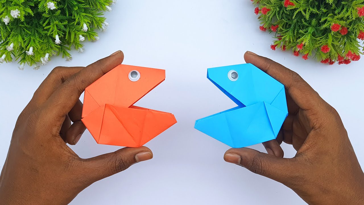 DIY Moving Paper Toy Ideas | Handmade Paper Pac-Man Step Bye Step ...