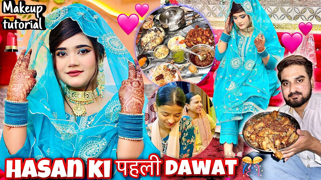 New Mom First Dawat ️ Dulhan Bani😍 Full Makeup Tutorial👌🏻 Delhi Me Itna ...