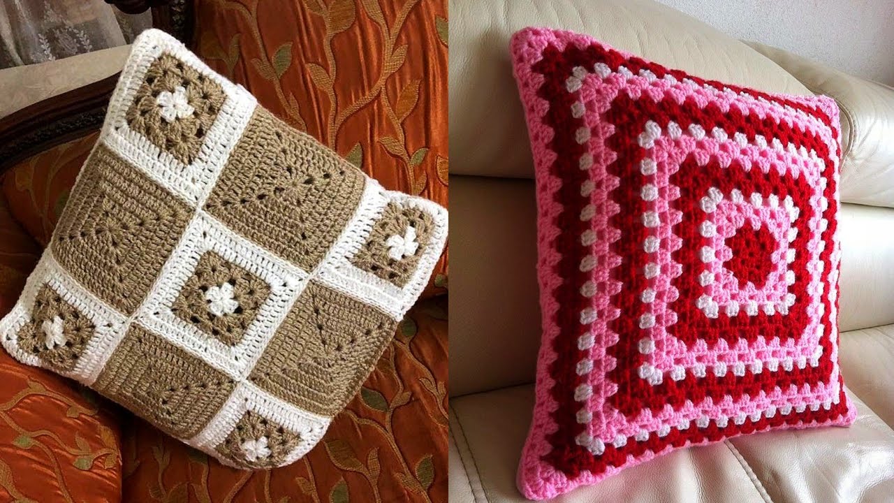 Beautiful and Attractive free Crochet Cushions Covers patterns - YouTube